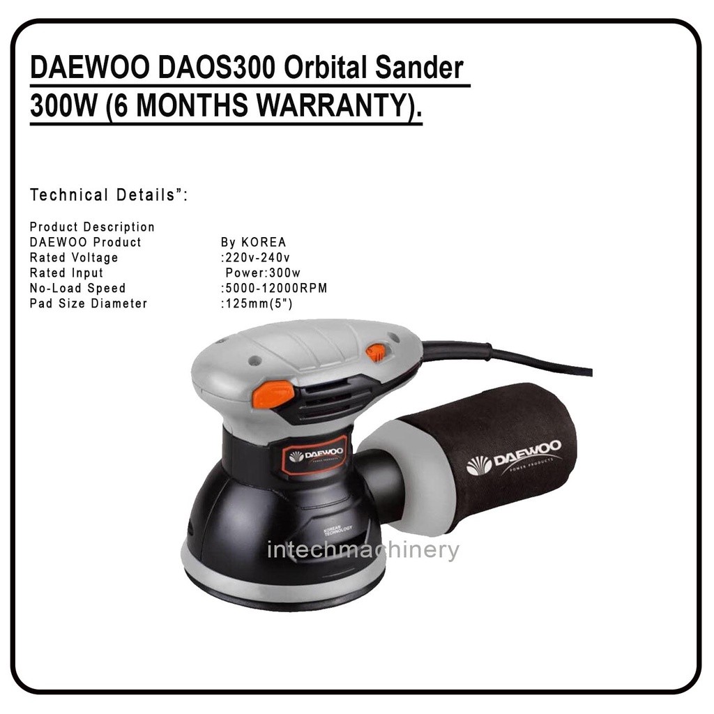 DAEWOO DAOS300 ORBITAL SANDER 300W | Shopee Malaysia