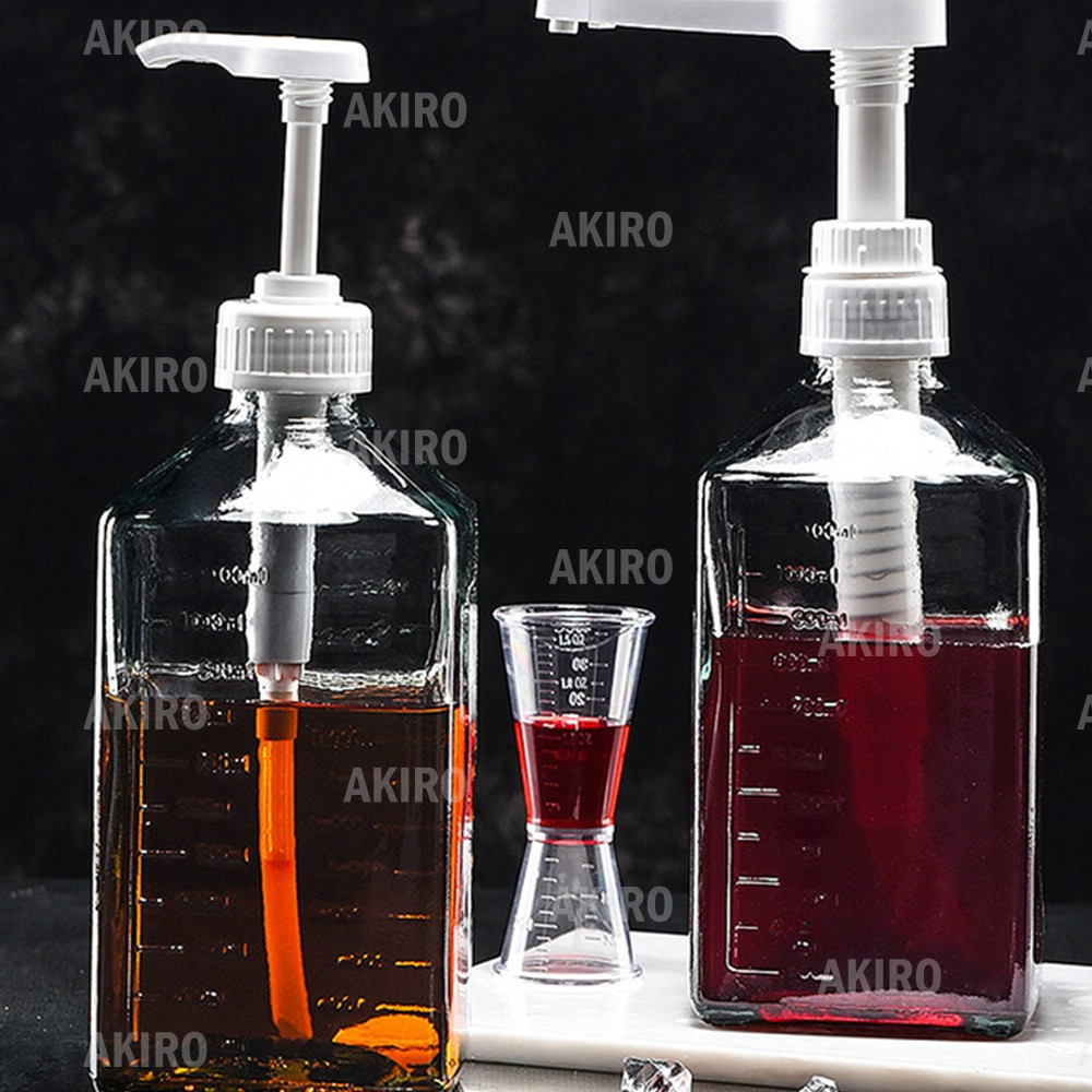 AKIRO Sauce Pump Sugar Press Syrup Press Bottle 5cc 8cc 10cc 15cc Hand Pump Liquid Coffee Glass ...