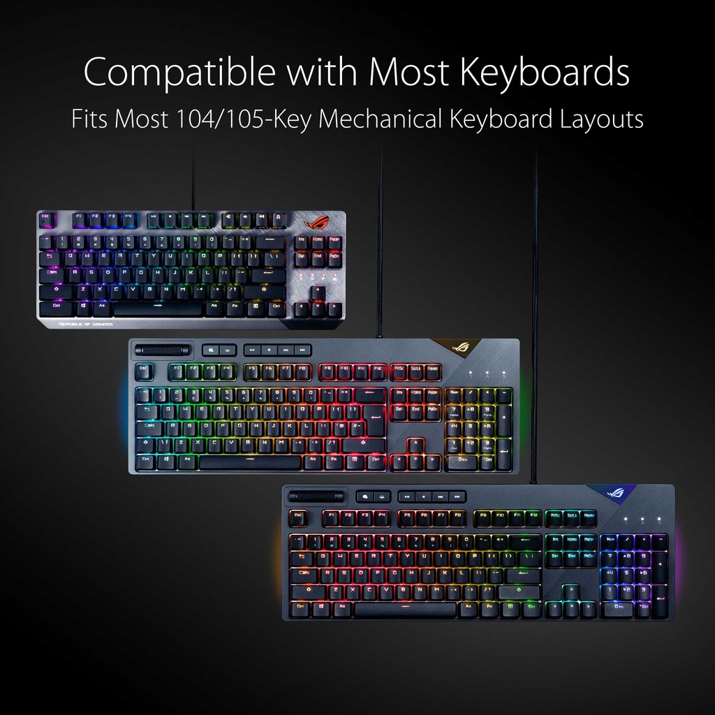 ASUS ROG PBT Gaming Keycap for ROG NX Switch with 124 Keys PBT Gaming ...