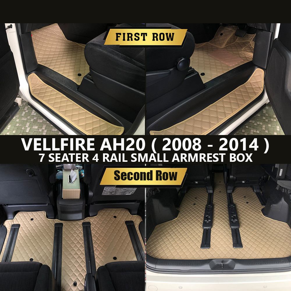 Top Carpet TOYOTA VELLFIRE AH20 ( 2008 - 2014 ) 6D PU Leather Car ...