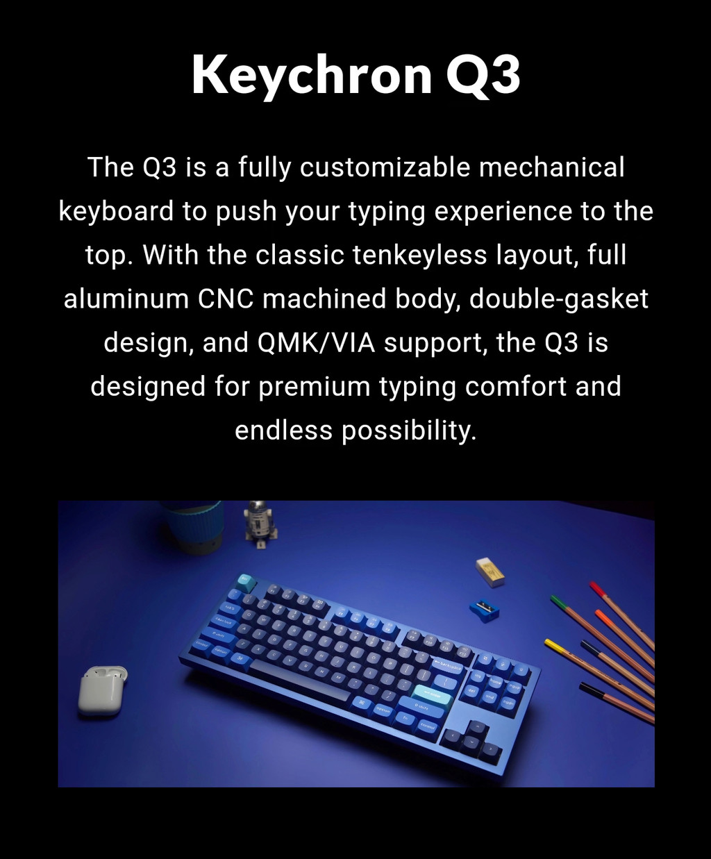 [Up to 30% Off] Keychron Q3 Mechanical Keyboard | 80% TKL Layout ...