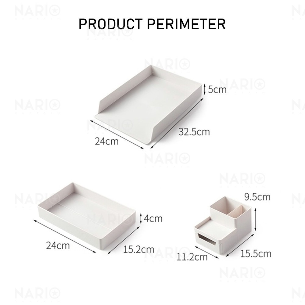 NARIO File Organizer Stackable Document Tray School Office A4/A5 Paper ...