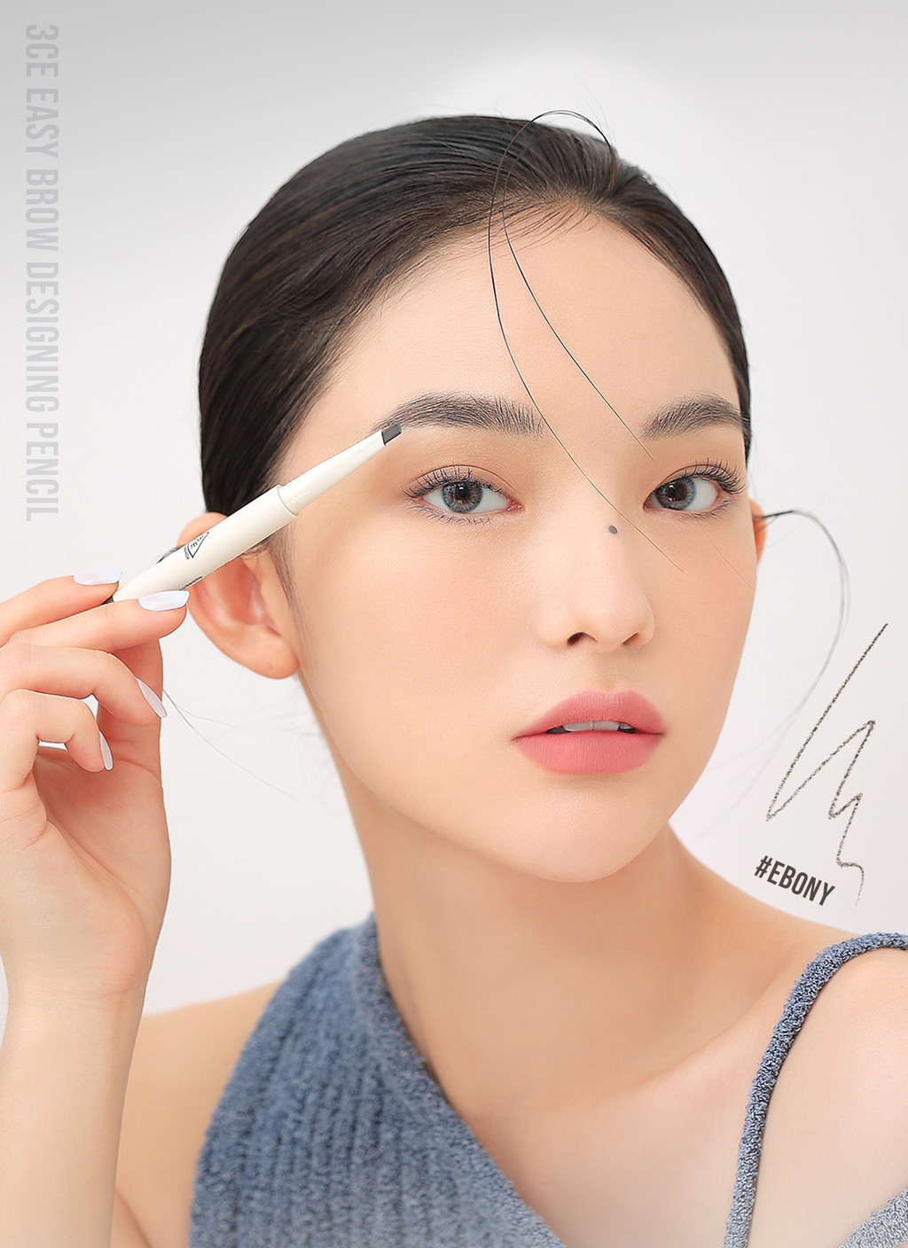 3CE Easy Brow Designing Pencil, Brow pencil matte and soft texture ...