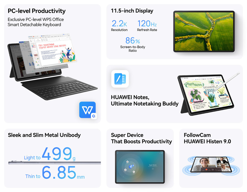HUAWEI MatePad 11.5 | Standard 6GB+128GB | Tablet | PC-level WPS Office ...