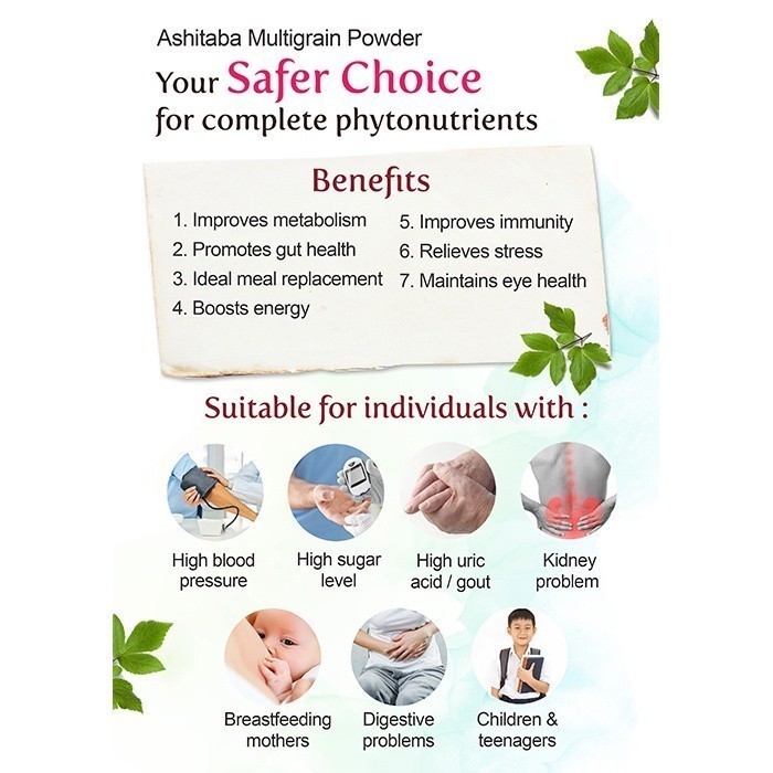 UNI-PRESIDENT Ashitaba Multigrain Powder 明日叶精力汤 （30公克X12包）30gX12 Sachets / TWIN PACK | Shopee ...