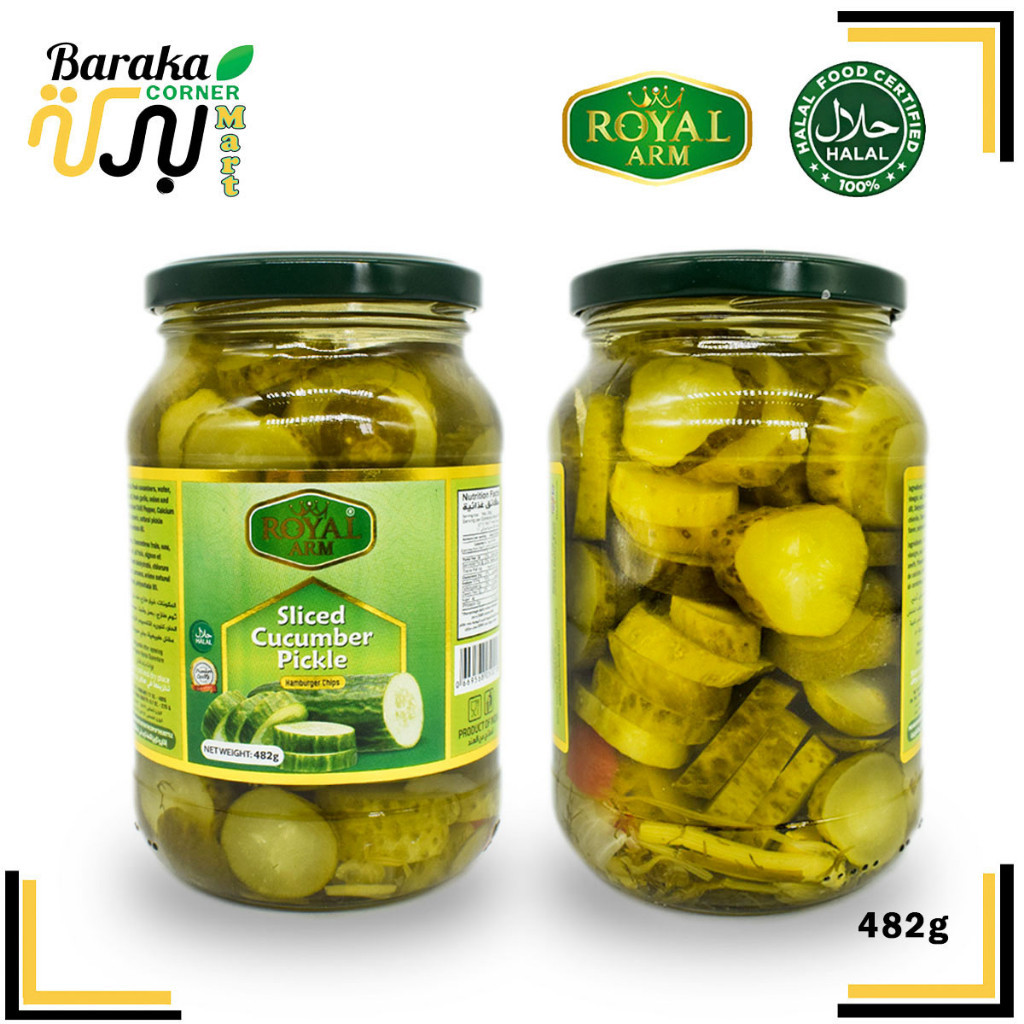 Royal Arm Pickled Cucumber Pickle Sliced Premium Quality Halal 482g ...
