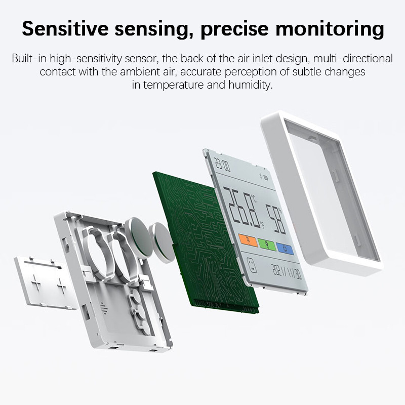 Atuman Duka Atuman Temperature Humidity Meter 3.67 inch LCD Digital ...