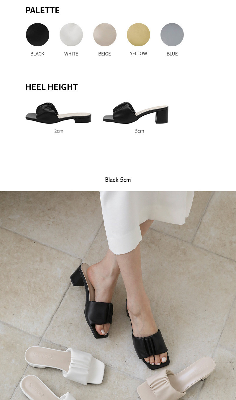[SAPPUN] Belir Wrinkle Mule Slippers (2/5cm) 5 Colors | Shopee Malaysia