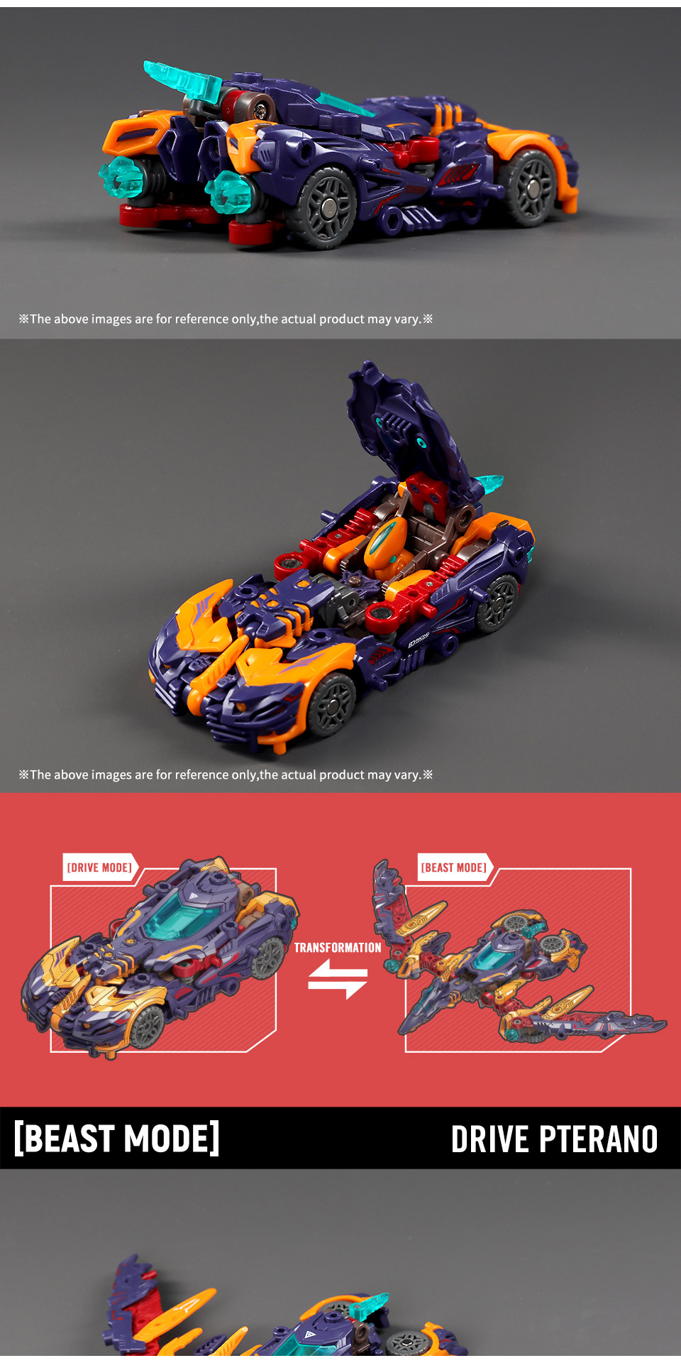52TOYS BEASTDRIVE BD-10 Drive Pterano Mecha Deformation Action Figure ...