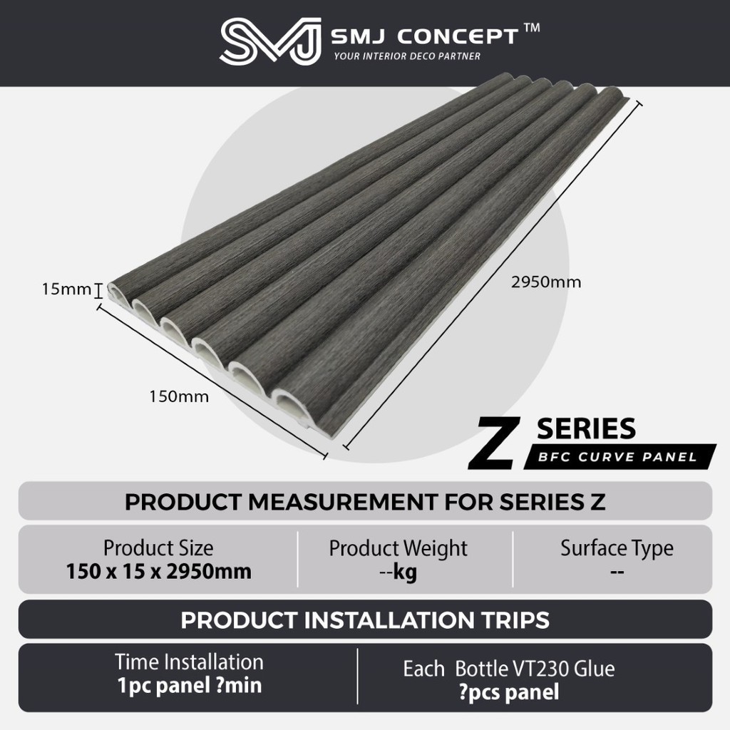SMJ CONCEPT® Fluted Panel Z Series Trend Leader (ALL) | Bold And Modern For Trendy Spaces ...