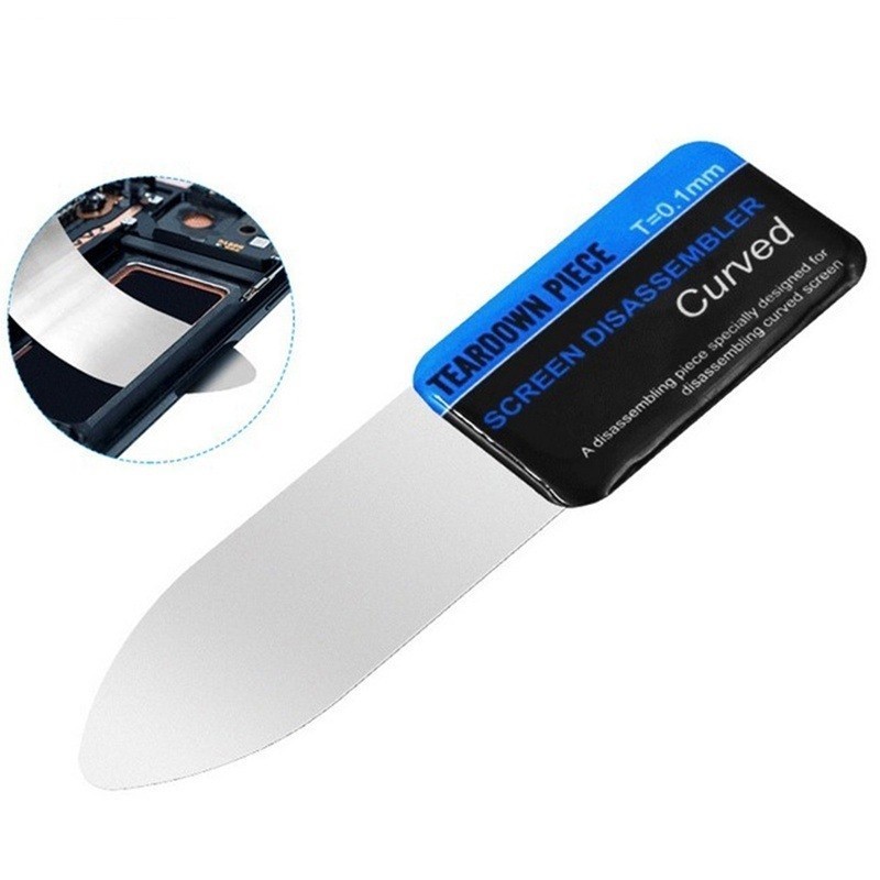 Flat Curved Spudger Pry Blade Professional Stainless Steel Metal 0.1mm ...
