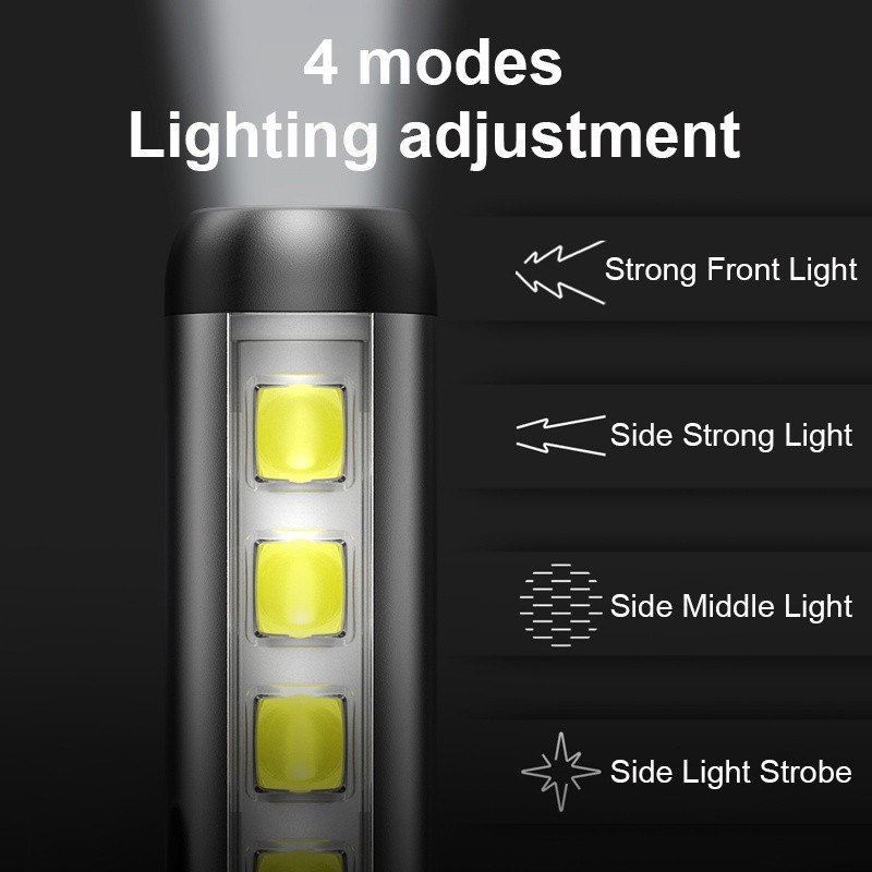 Smiling Shark GZ5155 Work Light Mini Torch Light XPE COB Super Bright ...