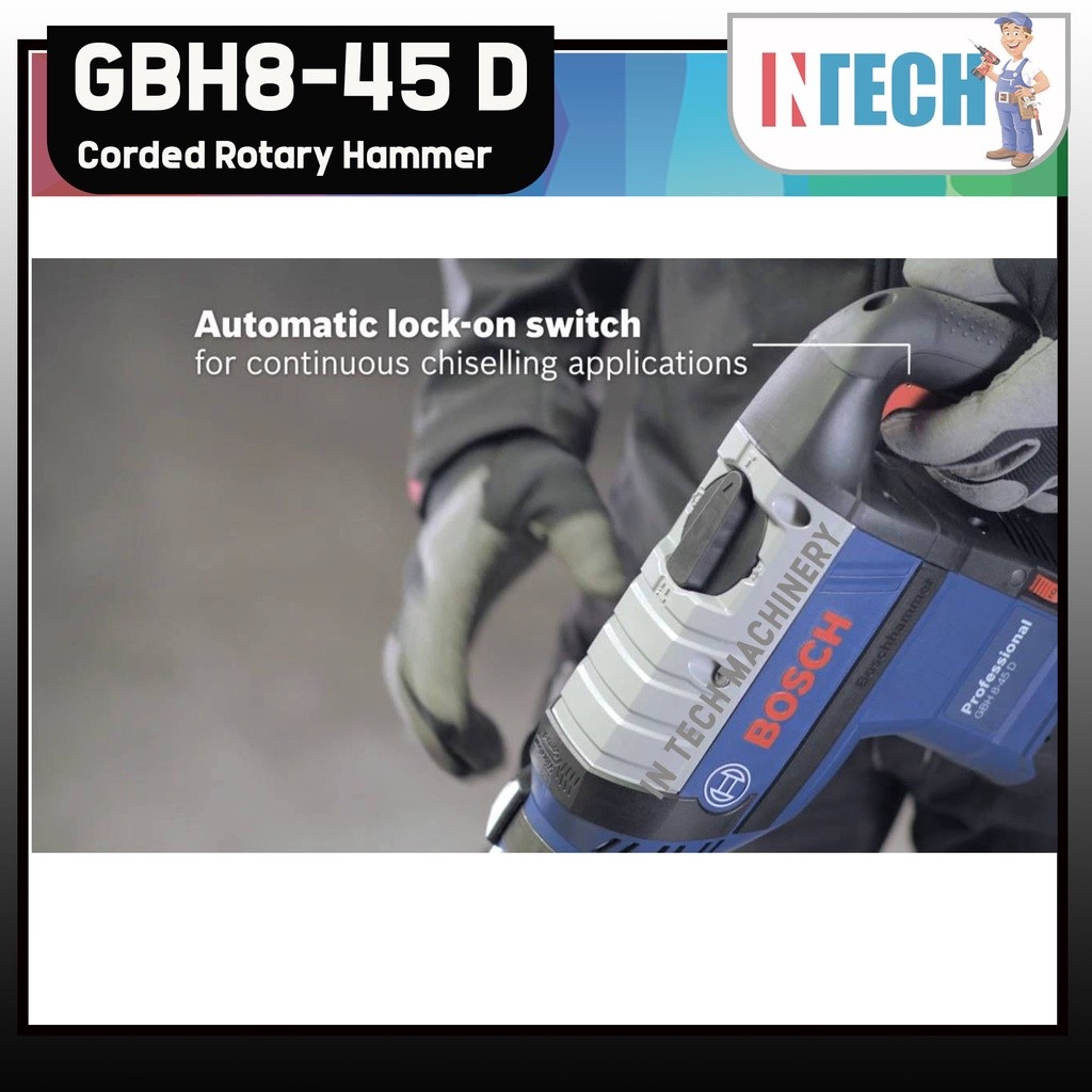 BOSCH GBH8-45D / GBH845D ROTARY HAMMER WITH SDS MAX TOOL HOLDER ...