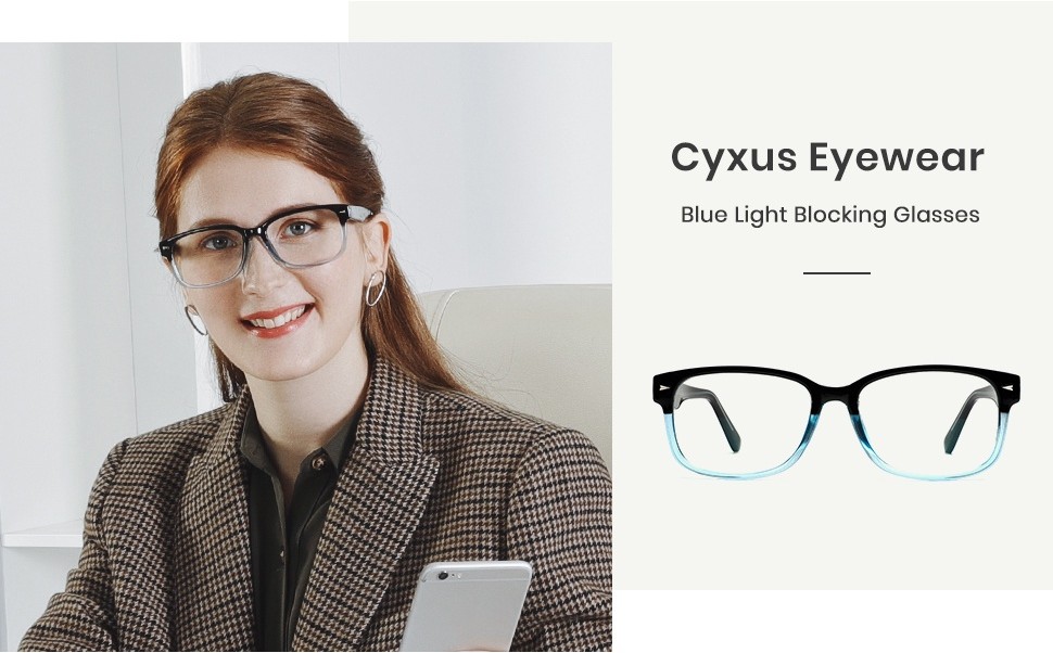 Cyxus Computer Glasses Anti-Blue-Ray and Blocking UV Glasses for Women ...