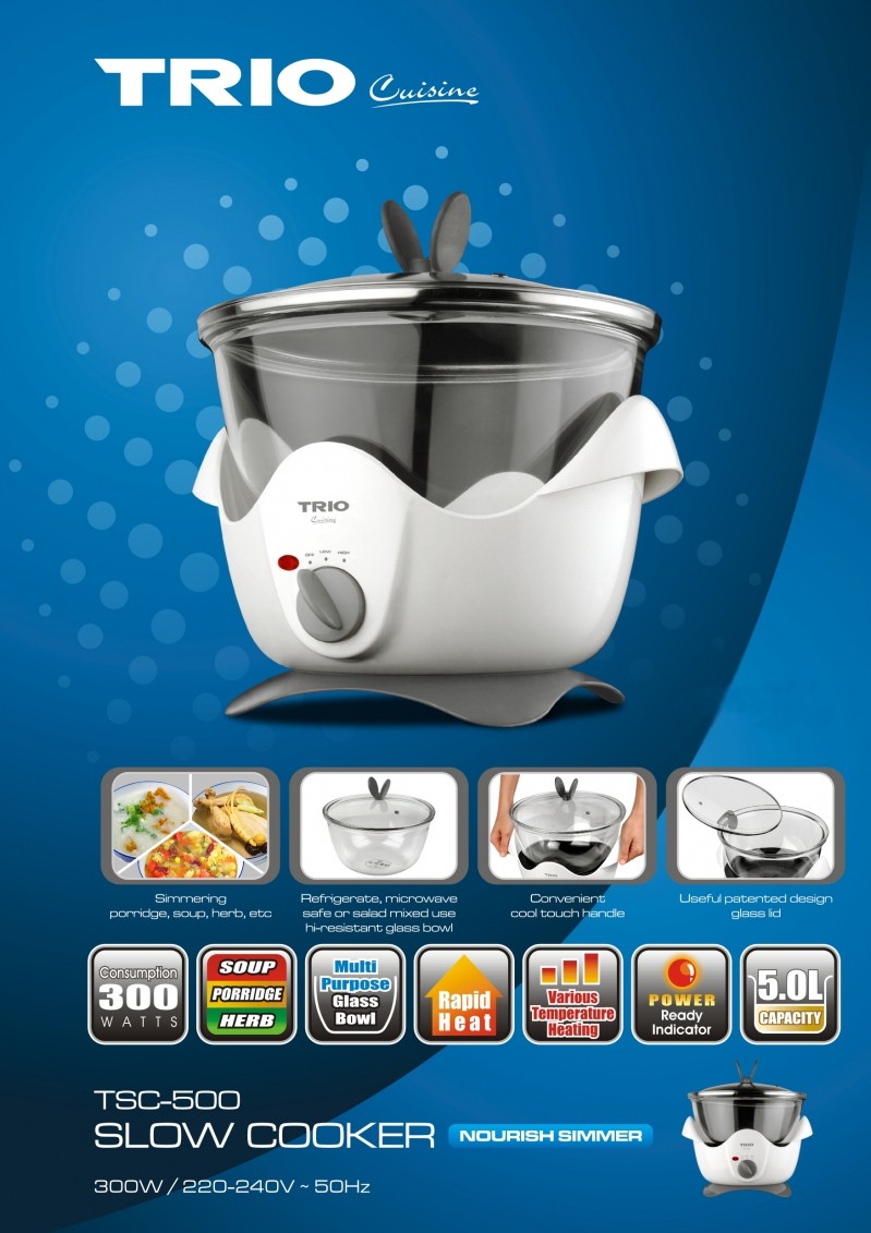Trio Slow Cooker For Soup And Porridge (5L) | Shopee Malaysia