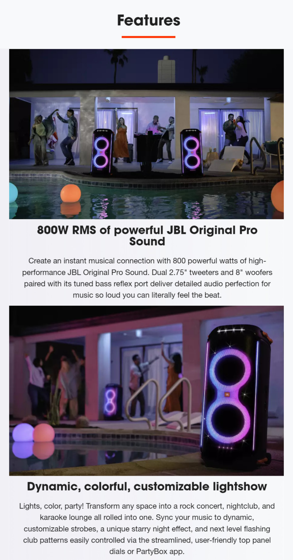 JBL PartyBox 710 Party Speaker With 800W RMS Powerful Sound, Built-In ...