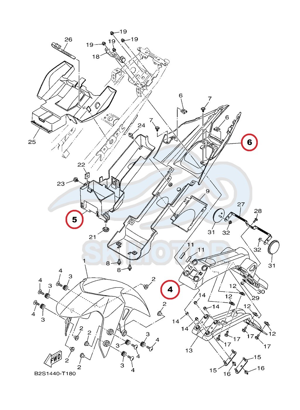 Yamaha YZF-R15 R15 V3 Original Inner Cover Full Set / Kaver Hitam Mud ...