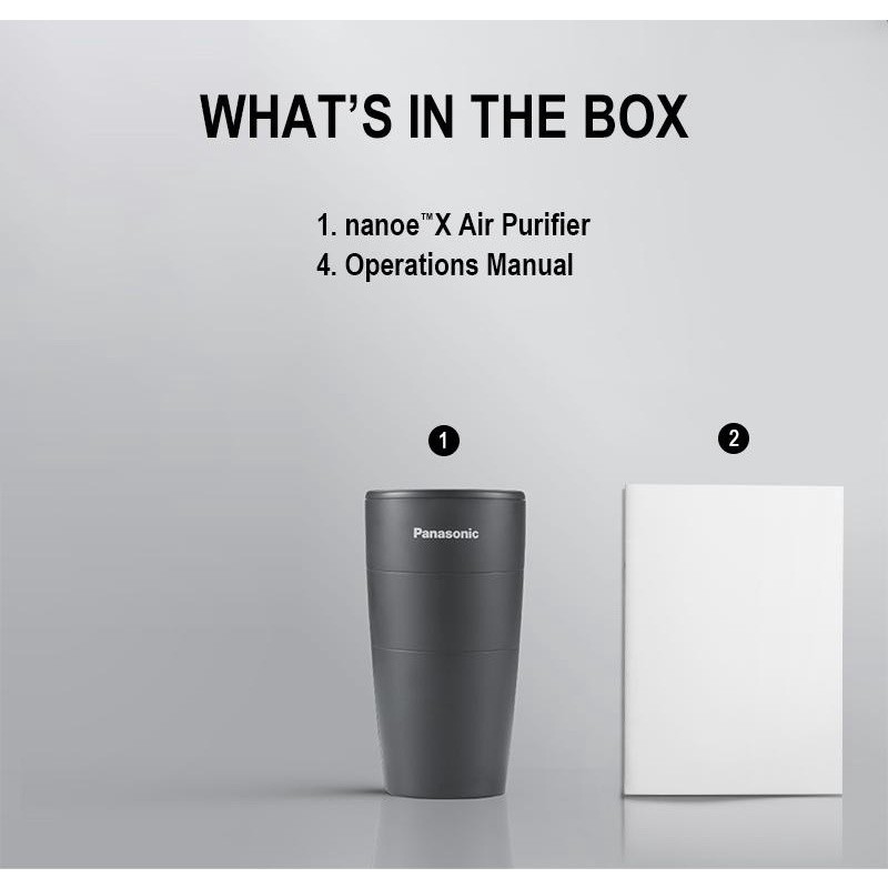 Panasonic Air Purifier Nanoex Generator Portable Lightweight Car Air ...