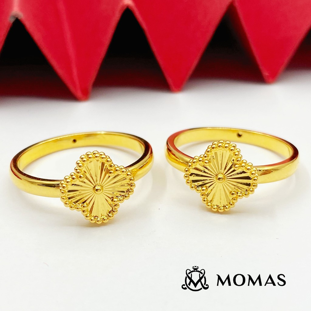 Cincin Clover Emas 916 Original Cincin Emas 916 Tulen Cincin Bajet Emas ...