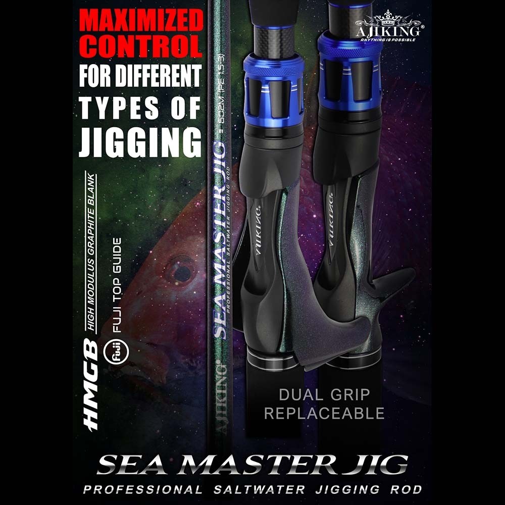 Ajiking Sea Master Jig Joran Pancing Spinning / Casting 6'0kaki | FUJI ...