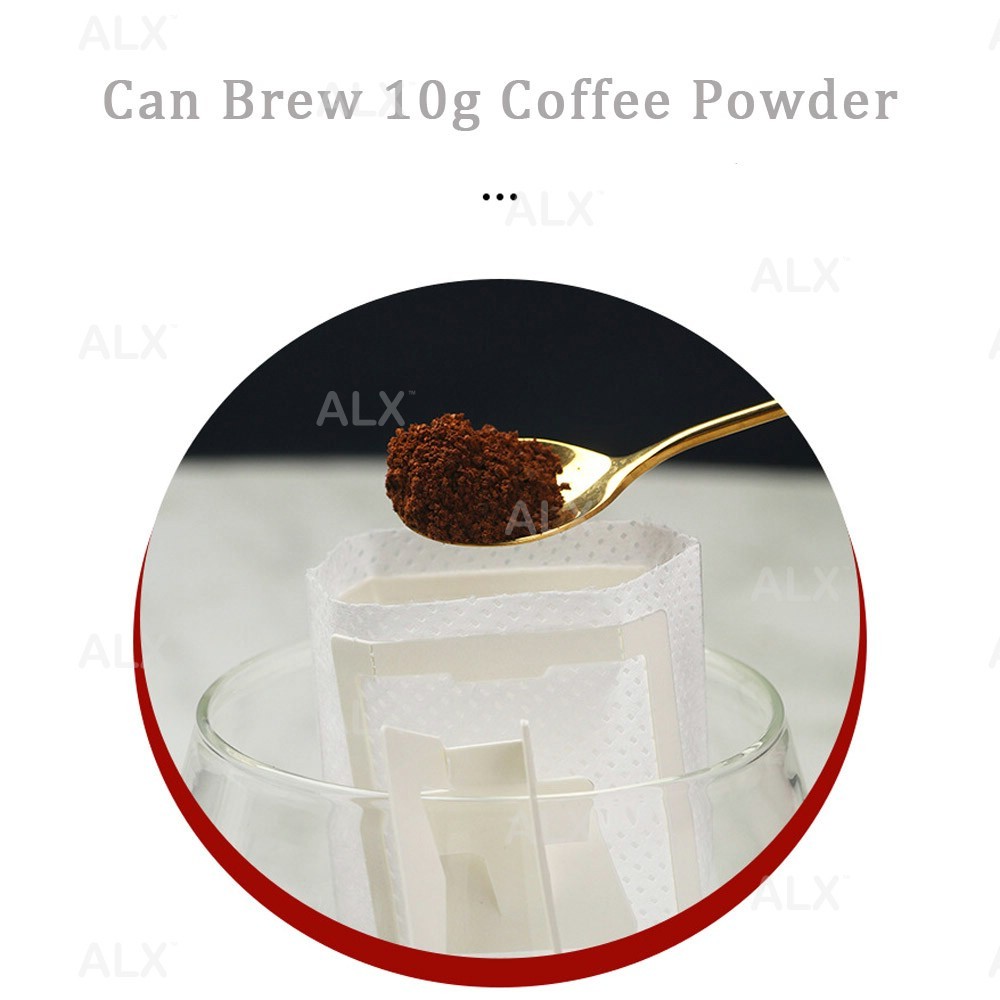 ALX Ground Coffee Filter Drip Bag Portable Hanging Ear Travel Paper ...