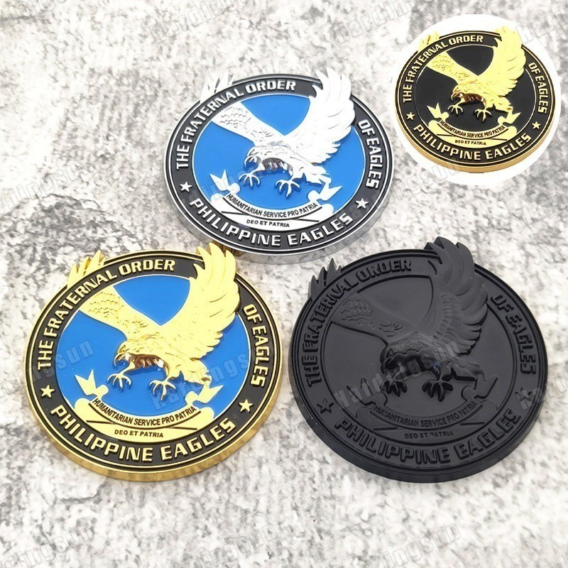 High-Quality Philippine Eagle Logo 3d Metal Car Sticker The Fraternal ...