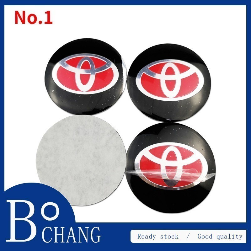 Bochang 4Pcs 56mm Toyota Logo Emblem Badge Stickers Decal 60mm Car ...