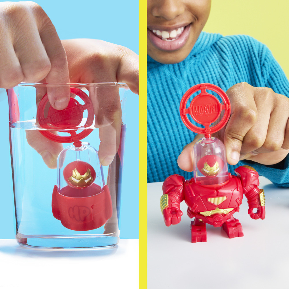 Hydro Pods Marvel Hulkbuster Aqua Armor, Iron Man Mech Suit Battle Toy ...