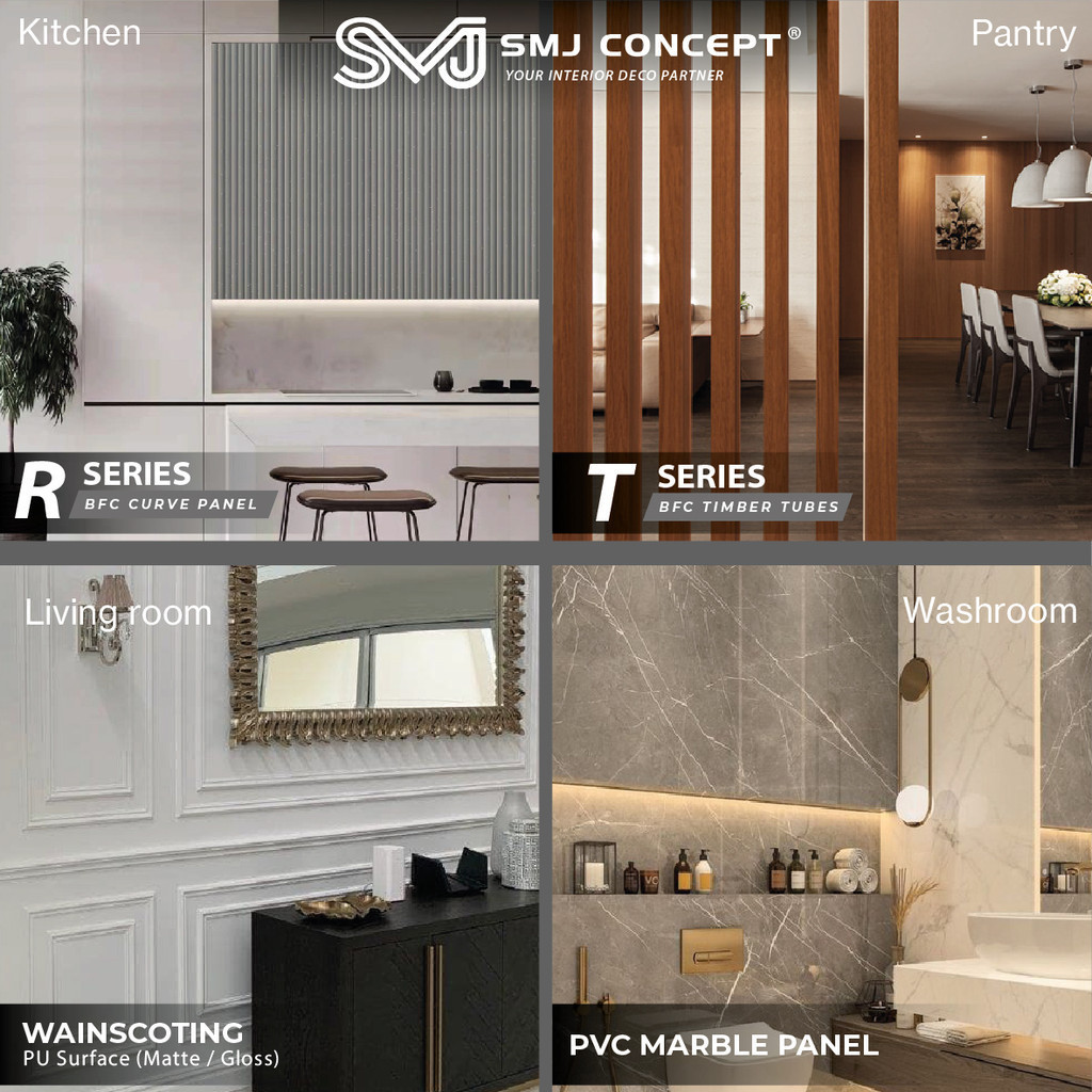 SMJ CONCEPT® Wall Panel Bfc Panel Wall Panel | D Fluted Wall | Shopee Malaysia