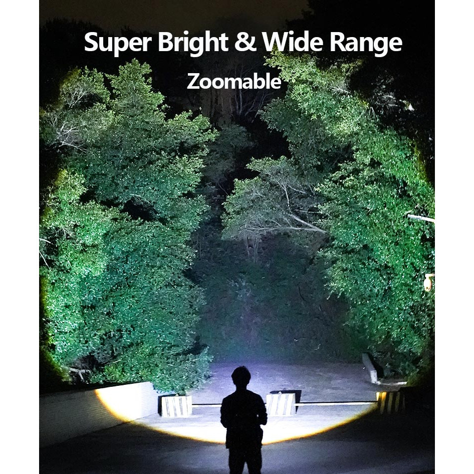 Smiling Shark SD7004 Yellow Light Torch Light 2 in 1 M77 8400LM ...