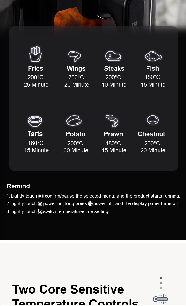 Bear Smart Air Fryer Visual Fryer High Capacity Oven Digital Touch ...