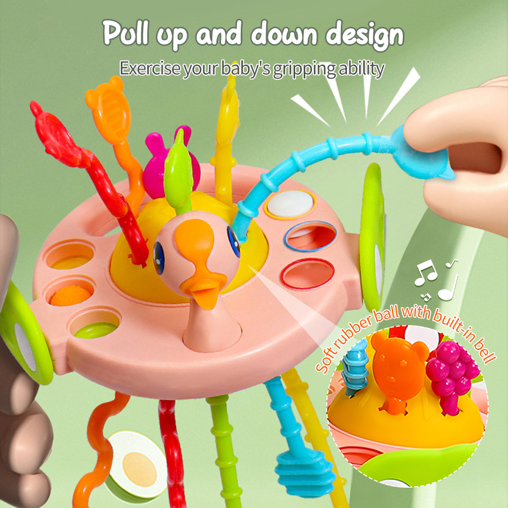 Bevavar Baby Teether Guide Thinking Tactile Perception Sensory Toy Rope ...
