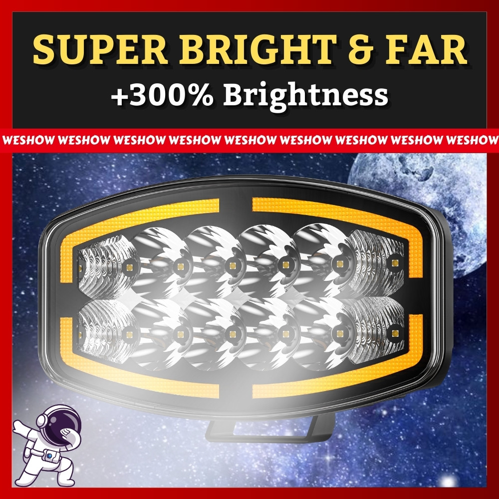 GBS Truck/Lori 10 Inch Jumbo Spotlight 12-60V Super Bright White Full ...