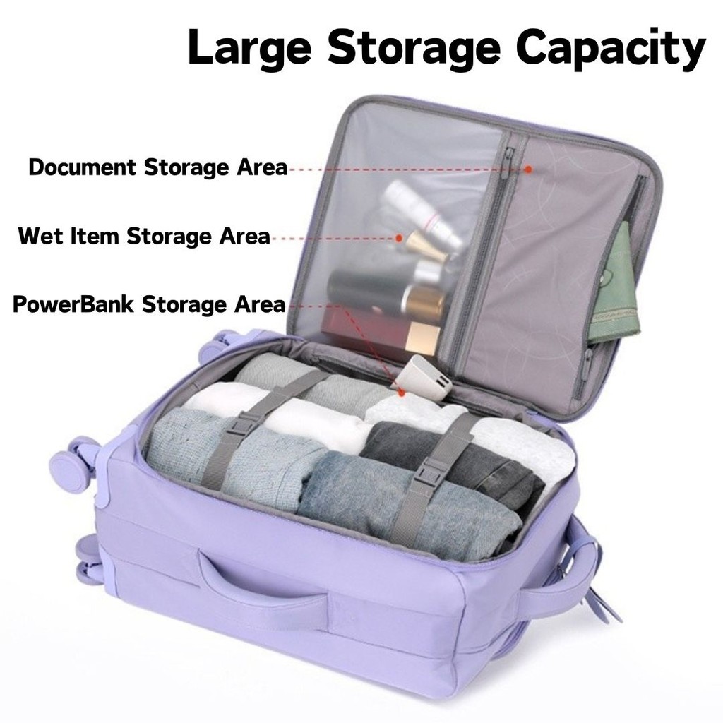 Nylon Ultralight Premium Cloth Luggage Front Open 2.6kg 20"Cabin& 3.2kg ...