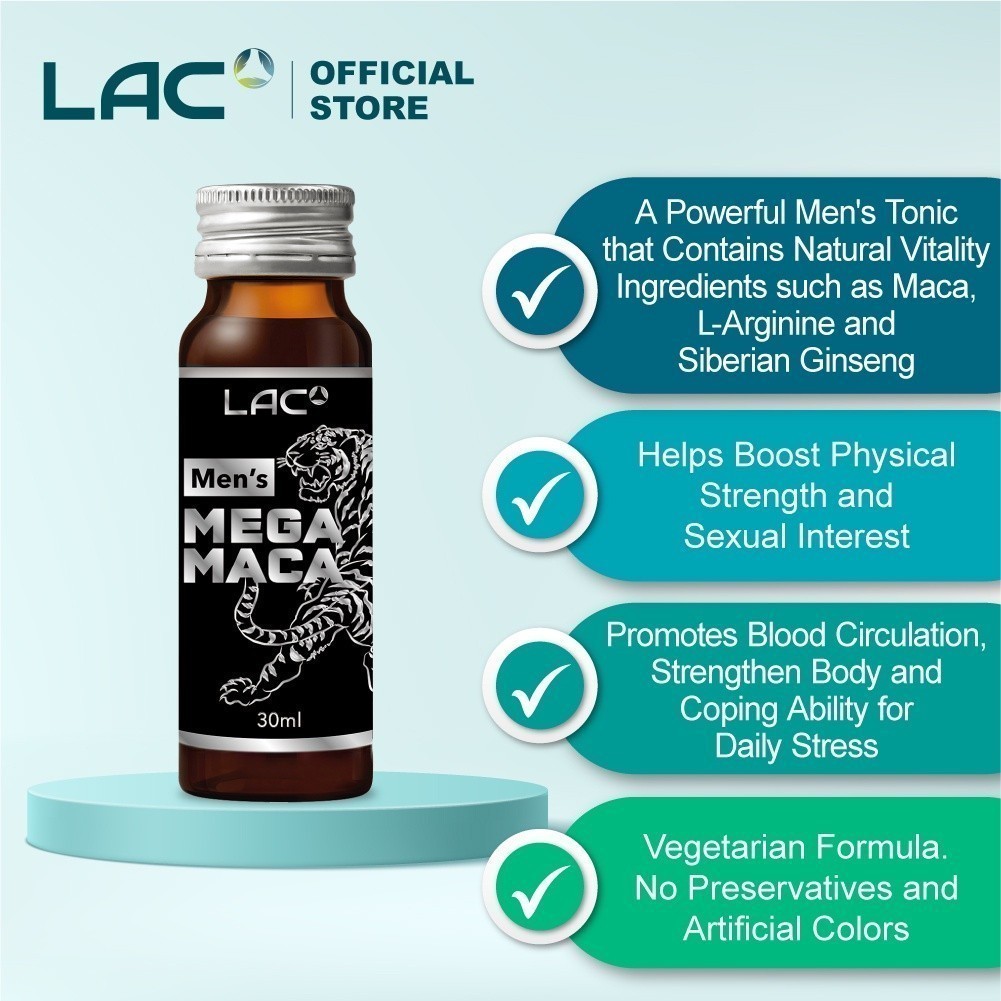 LAC Men's Mega Maca (30ml x 10 Bottles) [Exp Nov 2026] 01402640 | Shopee Malaysia