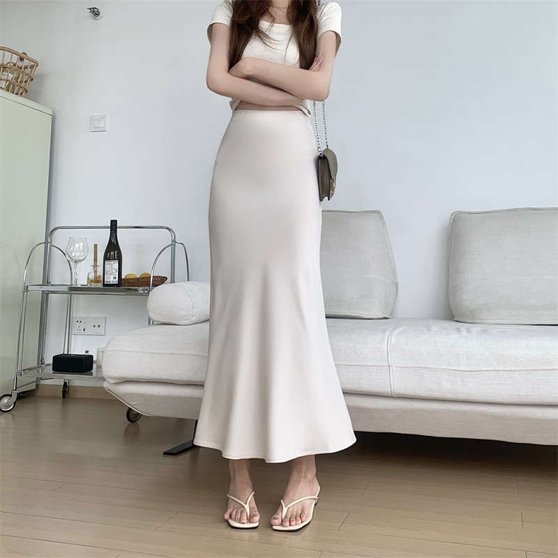 YURUMA S-6XL Plus Size High Waist Fishtail Skirt With 10 Colors Thin ...