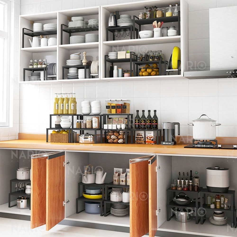 NARIO Kitchen Cabinet Shelf Insert Unit Rak Dapur Desktop Table ...