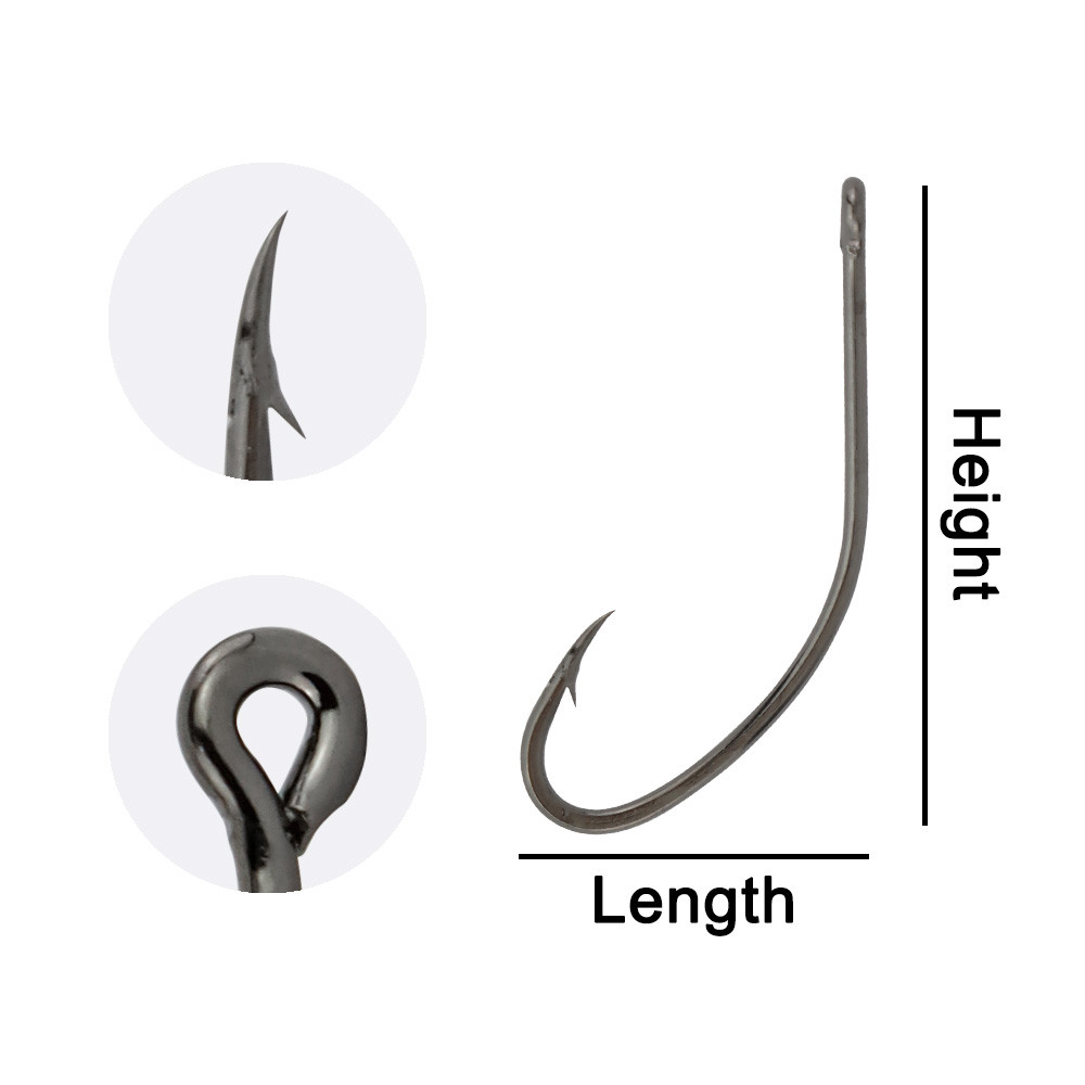 Fire Eagle Akitakitsune Circle Hook DX480BN Ringed Eye Fishing Hook ...