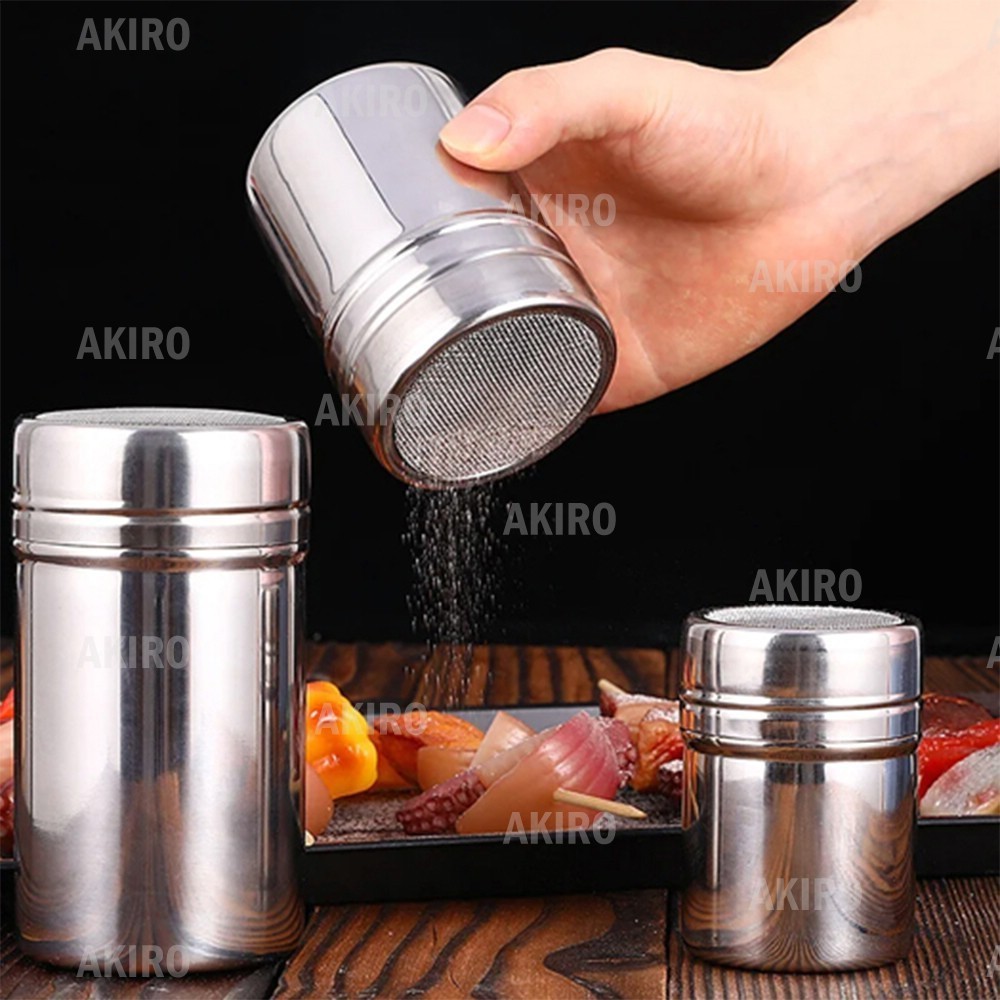 AKIRO Powder Shaker Condiment Bottle Flour Sugar Salt Coffee Sifter ...