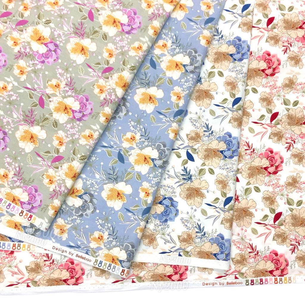 💮 Kain Cotton Jepun 💮 Corak Bunga Cantik Bidang 45” / Beautiful Flower ...