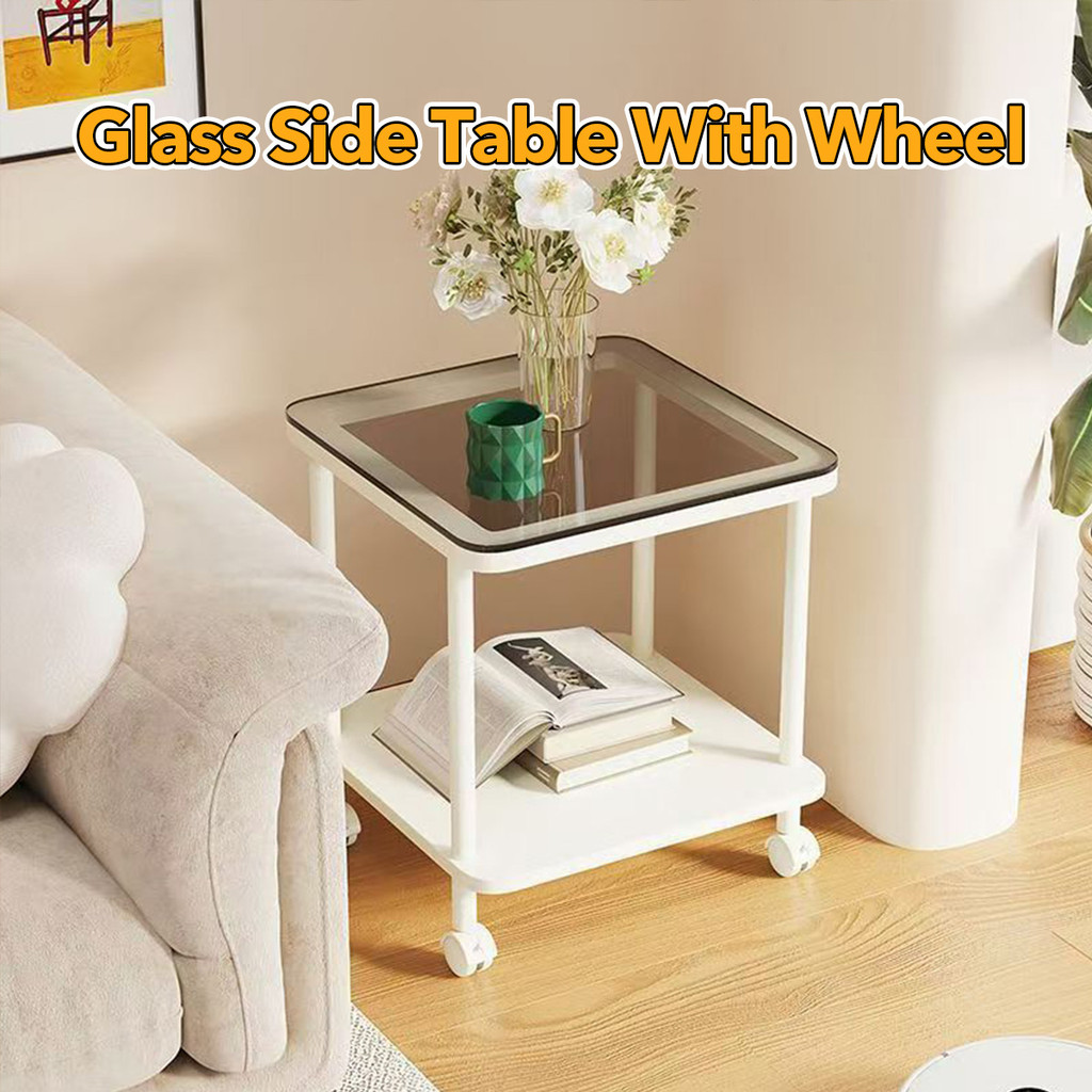 Movable Corner Table Trolley Bedside Coffee Tea Table Bed Side Storage ...