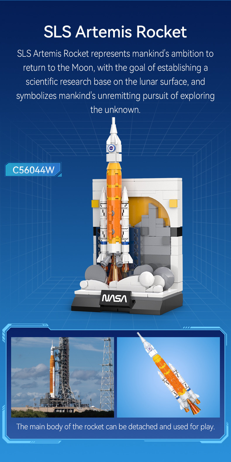 CaDA NASA SLS Artemis Rocket DIY Space Series Blocks Set C56044W ...
