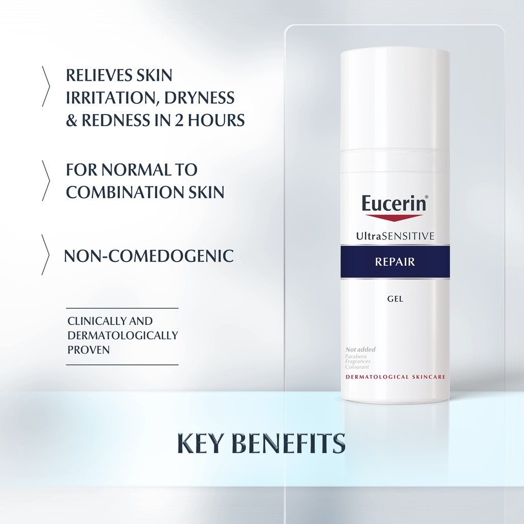 Eucerin UltraSENSITIVE Repair Gel 50ml x 2 | Moisturizer | Sensitive ...