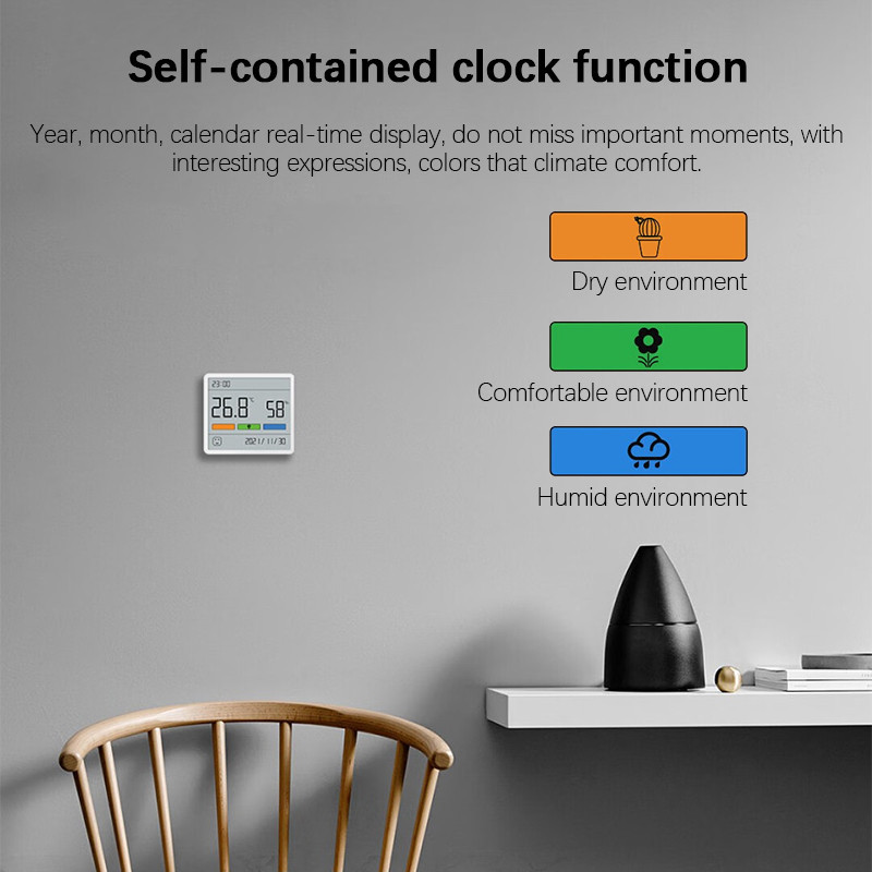 Atuman Duka Atuman Temperature Humidity Meter 3.67 inch LCD Digital ...