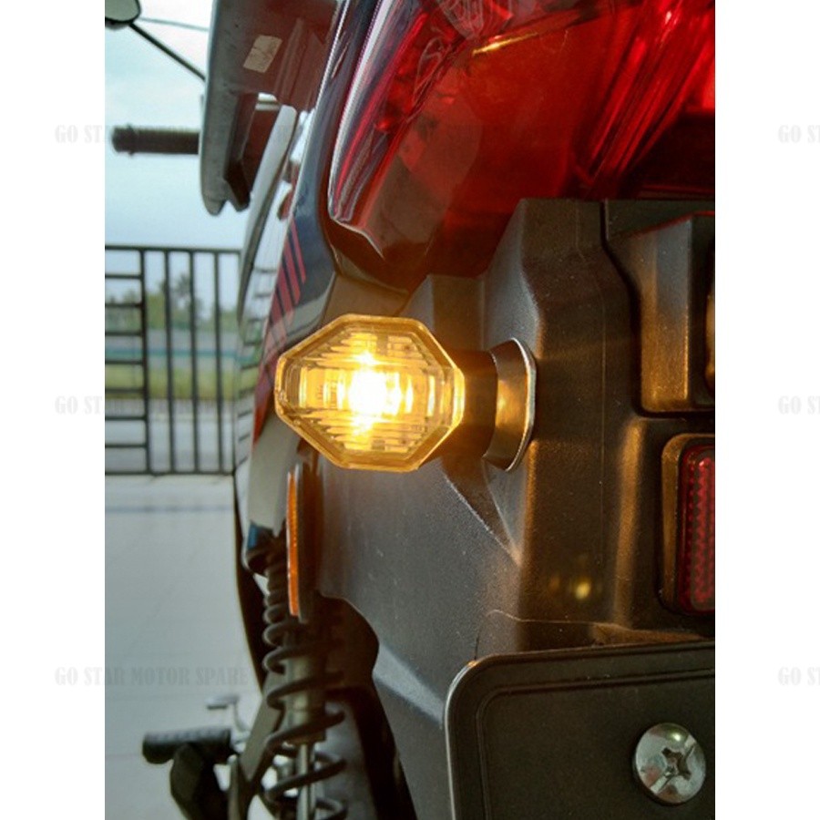 UNIVERSAL Mini LED Signal Light Front Rear Depan Belakang Lampu Signal ...