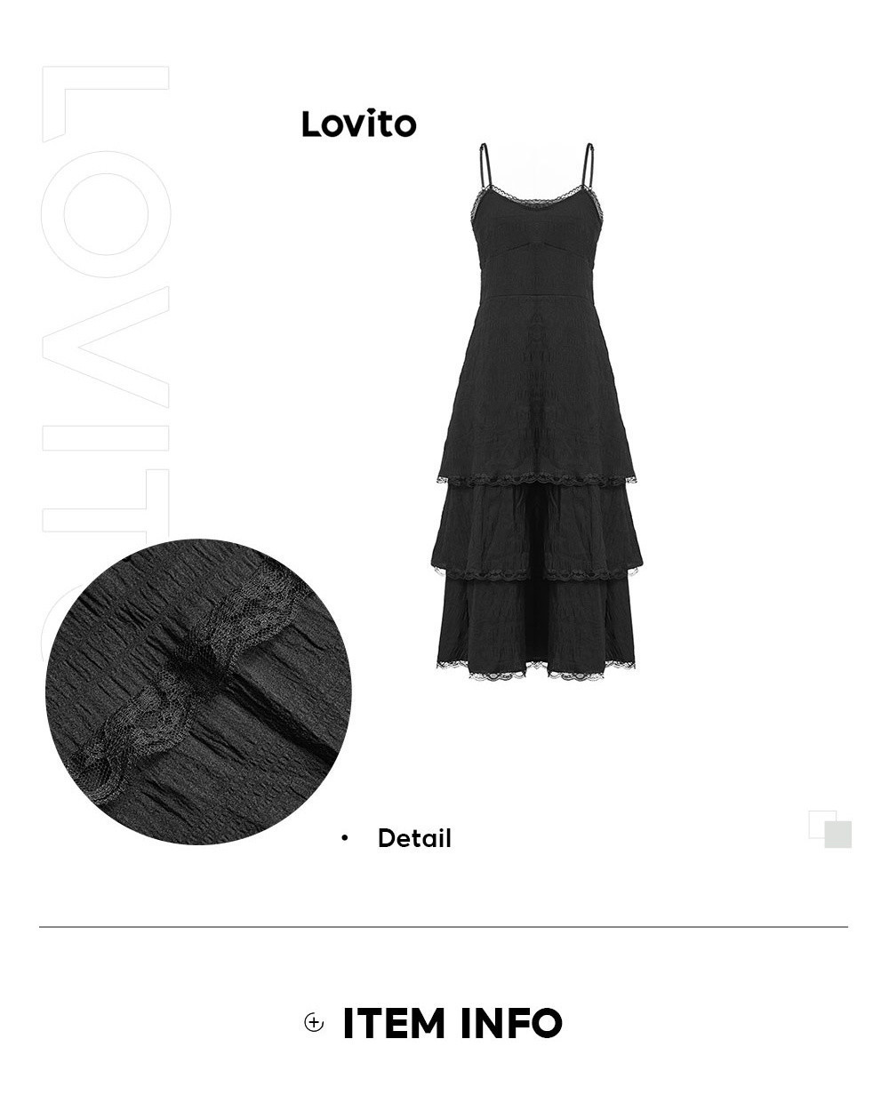 Lovito x Gladish Casual Lace Summer/Spring Dress for Women LNA58337 ...