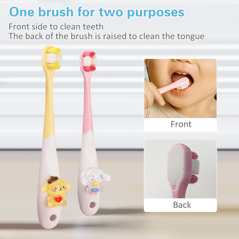 lakoe 2-7Yrs Kids Toothbrush Soft Cartoon Berus Gigi Kanak Kanak 2-7 ...