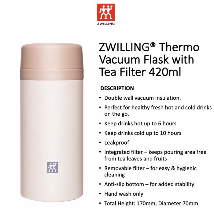 ZWILLING THERMO Rabbit Tea Filter Flask 420 ml | Shopee Malaysia