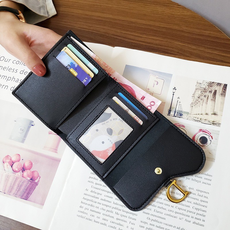 Fashionable Temperament Pattern Letter D Buckle Coin Purse Simple ...