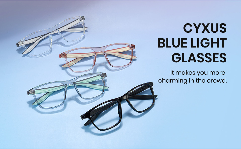 Cyxus Computer Glasses Anti-Harmful Light Anti-Glare Anti-UV Square ...